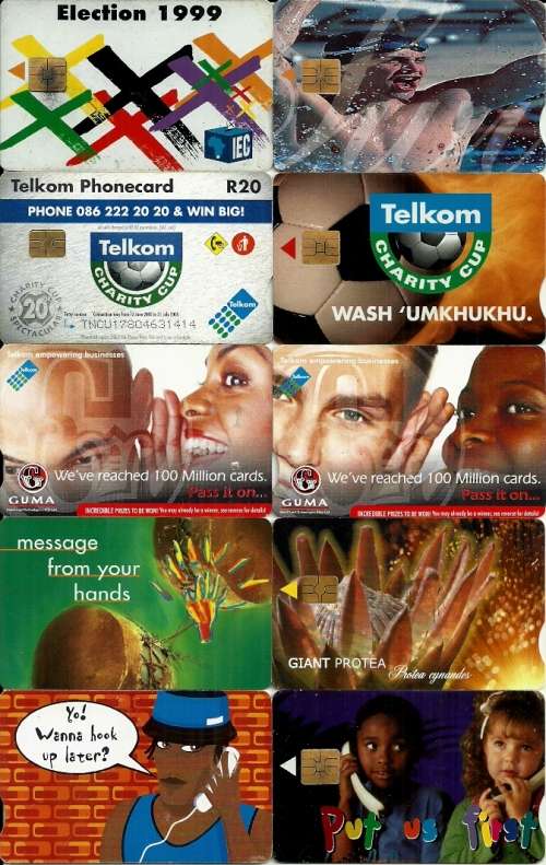 Cards - Telkom South Africa Collection of 10 Phone Cards was listed for ...