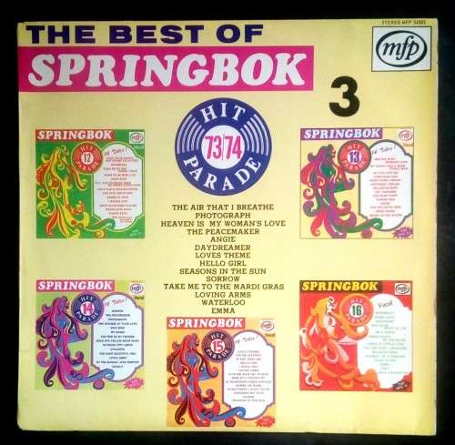 Pop - The Best of Springbok Hit Parade 1973/74 LP Vinyl Record was ...