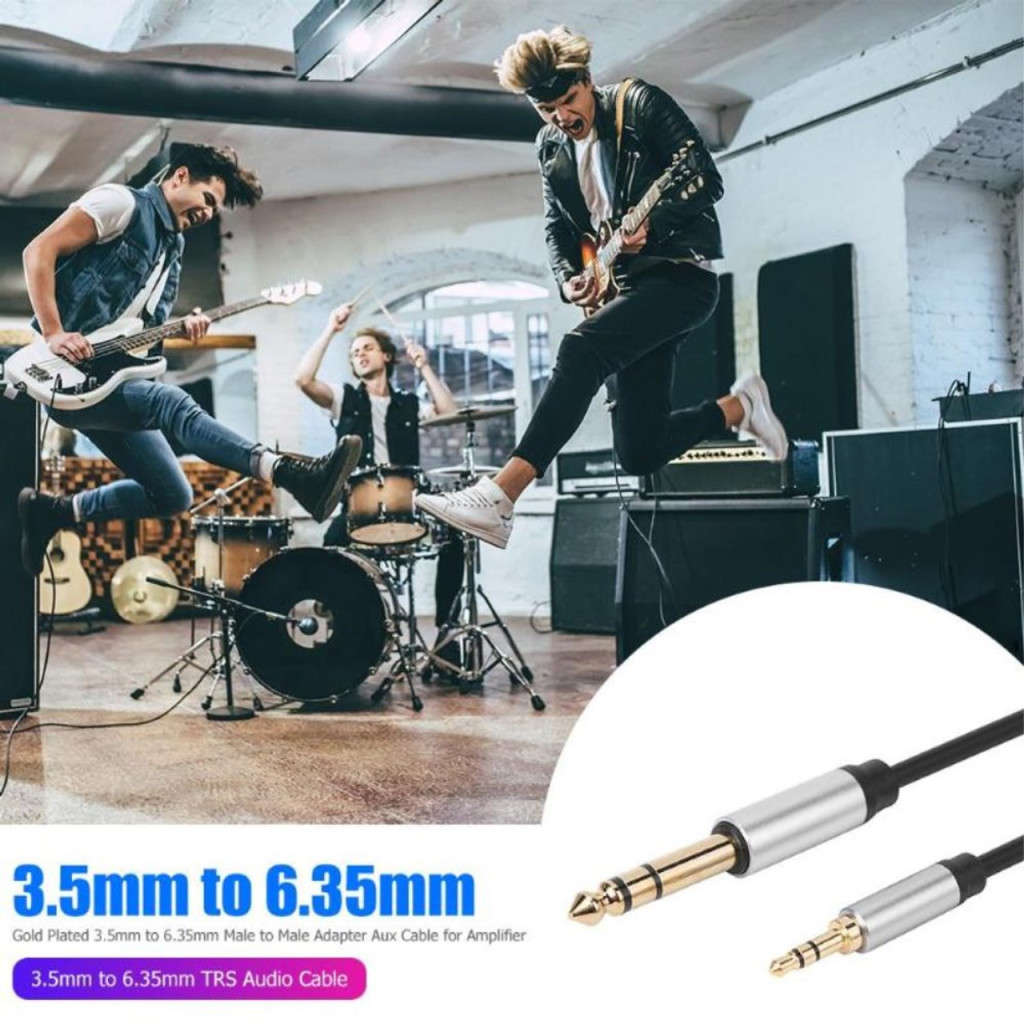Adapters - 3m Stereo Aux Cable 3.5mm Male to 6.35mm Male TRS Jack Aux ...