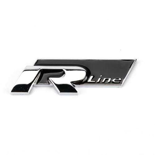 Badges - VW R-Line Rear Badge (Black and Chrome Design) was sold for ...