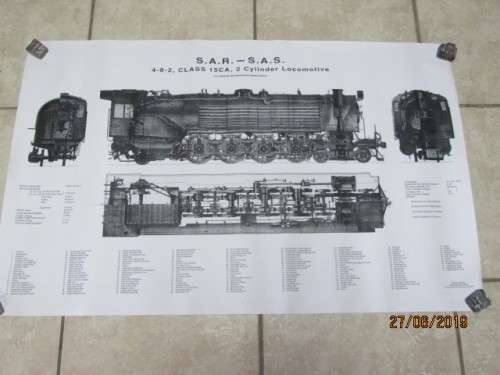 Rail - SAR CLASS 15CA STEAM LOCO DRAWING (COPY) - LOT 555W was sold for ...