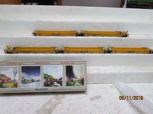 Rolling Stock - HO SCALE : WALTHERS 5 UNIT ARTICULATED DOUBLE STACK CAR ...