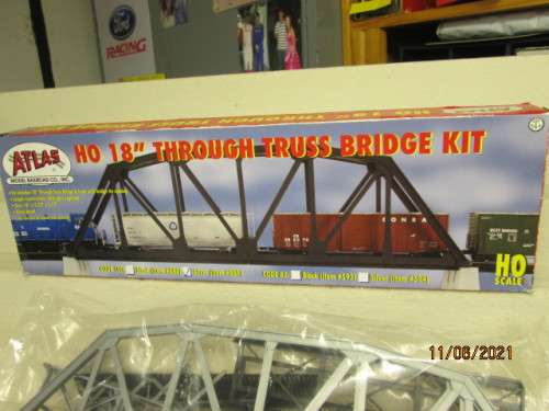 Scenery - HO SCALE : ATLAS 18 INCH THROUGH TRUSS BRIDGE KIT - BOXED was ...