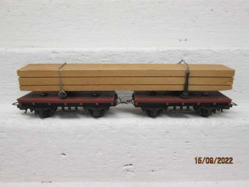 Rolling Stock - HO SCALE : LIMA : TWIN WAGON WITH WOOD LOAD was listed ...