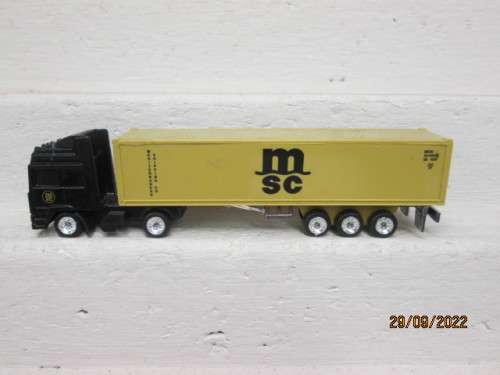 Scenery Ho Scale Volvo Road Truck With Msc Container Trailer Was