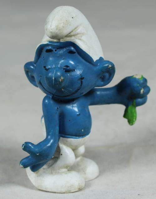 Other Ornaments - PEYO WEST GERMANY SHY SMURF WITH FLOWERS-BID NOW ...