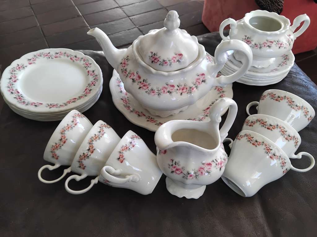 South African Porcelain - Beautiful Huguenot Constantia Coffee Tea Set ...