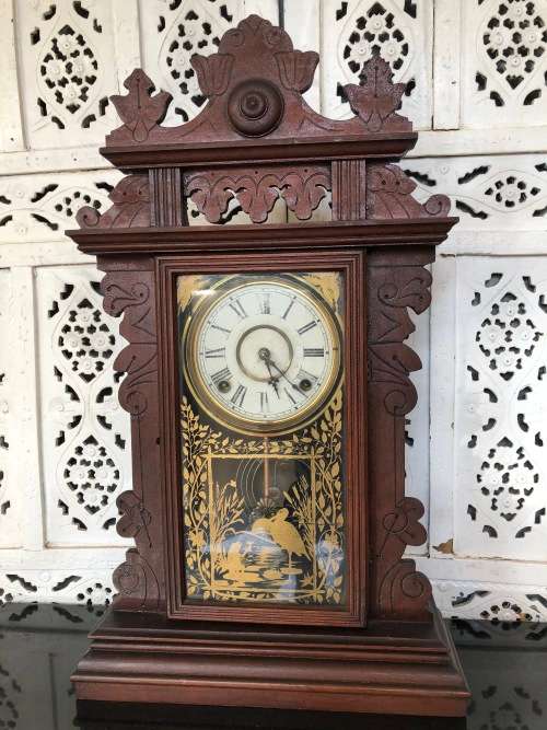Mantel Clocks - STUNNING ANTIQUE EN WELCH MFG CO SHELF CLOCK (1864-1903 ...