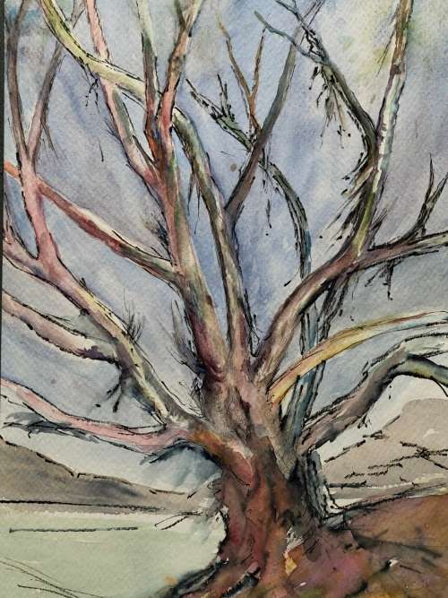 Paintings - GERALDINE GULSTON (SA 20th CENTURY) UNFRAMED WATERCOLOUR ...