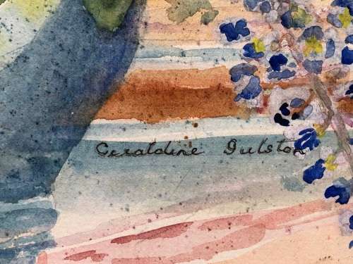 Paintings - GERALDINE GULSTON (SA 20th CENTURY) UNFRAMED WATERCOLOUR ...