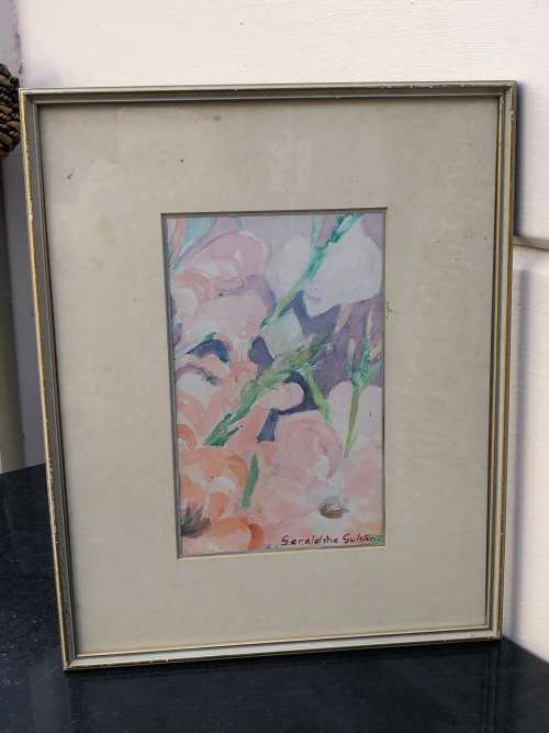Paintings - GERALDINE GULSTON (SA 20th CENTURY) FRAMED WATERCOLOR ...