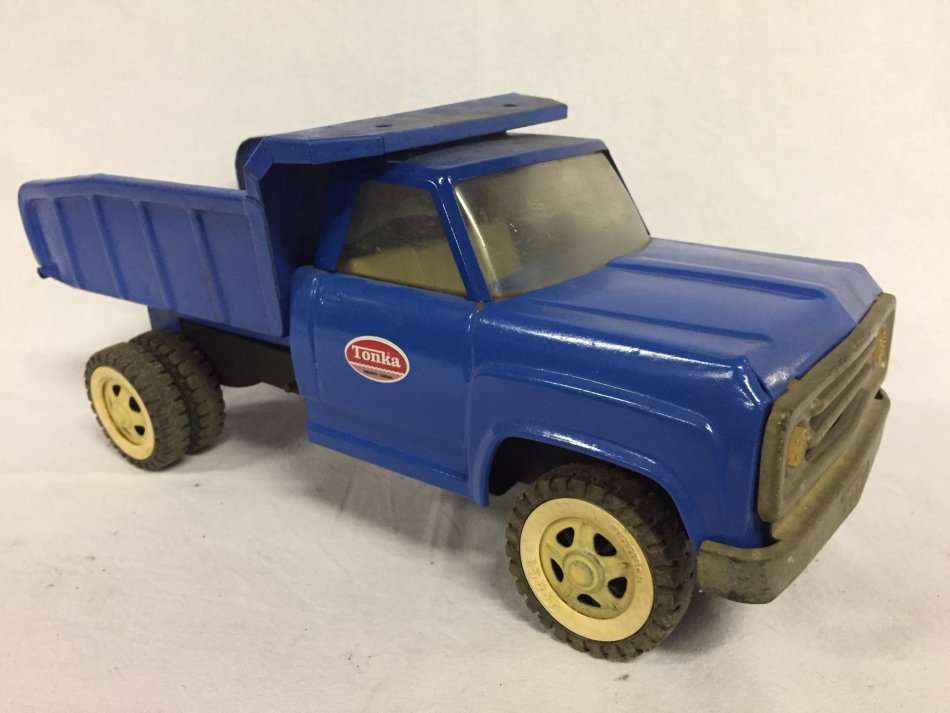Collectable Cars - Vintage Tonka Blue tipper truck back is loose was ...