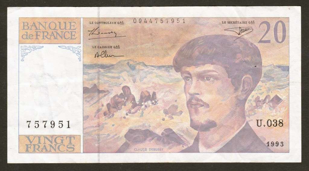 Europe & Great Britain - France, 20 Francs, 1993 Bank Note. for sale in ...