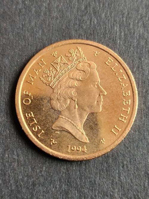 Great Britain - Isle of Man 2 Pence 1994 BU QE2 - as per photograph was ...