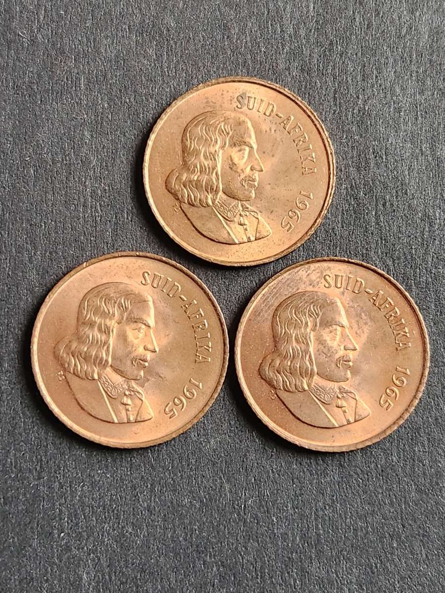 Two Cent - 3 x Republic 2 Cents 1965 Afrikaans as per photograph was ...