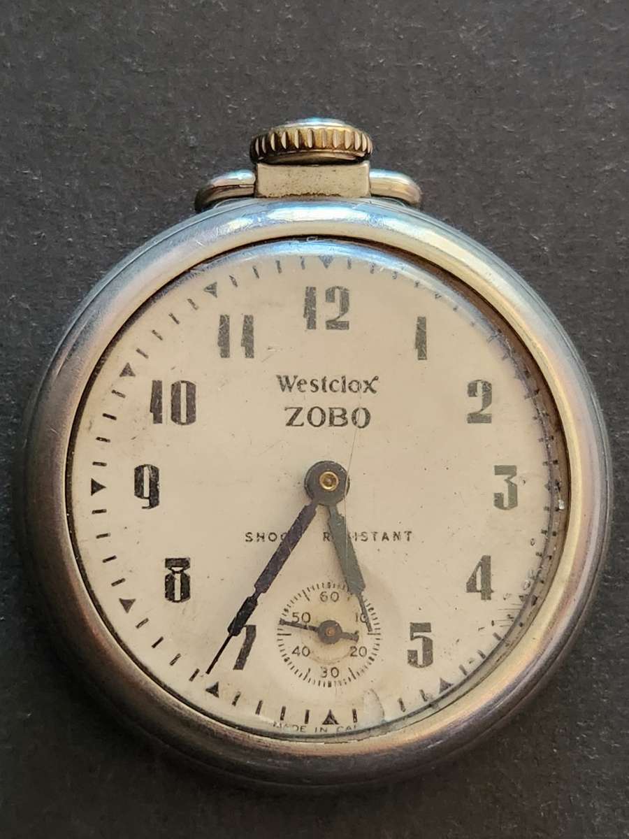 Pocket Watches - Westclox ZOBO Shock Resistant Pocket Watch (runs and ...