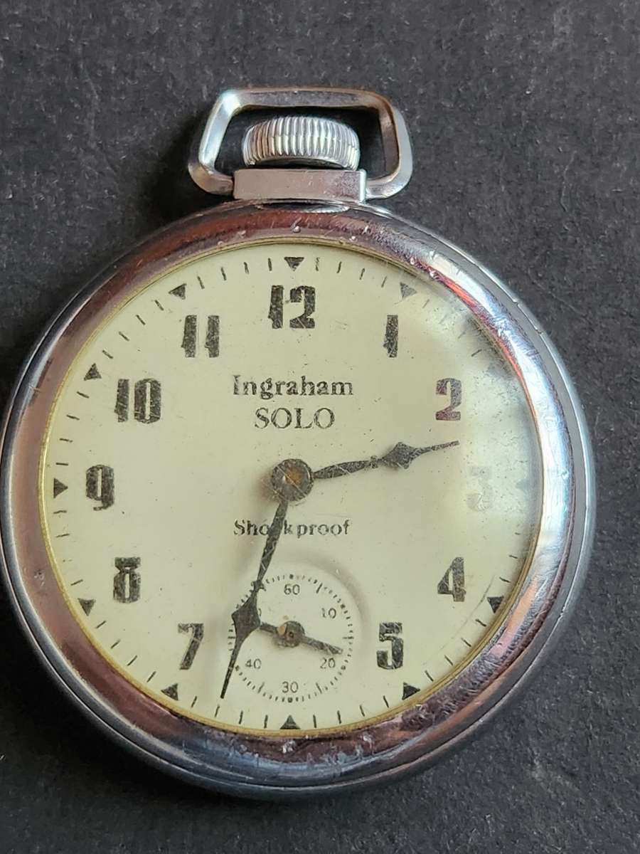 Pocket Watches - Ingraham SOLO Shockproof Pocket Watch (working) - as ...
