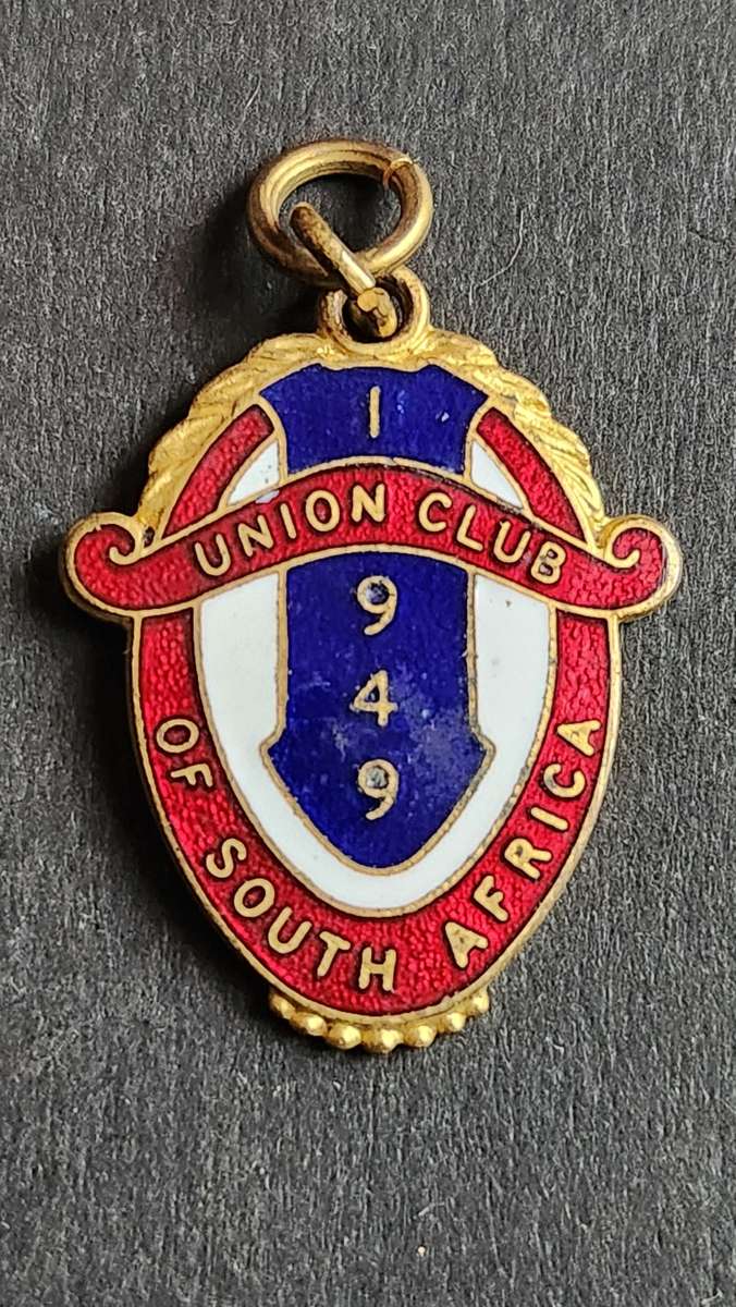 Bowling Pins - Union Club of SA Enamel Badge 1949 no. 852 - as per ...