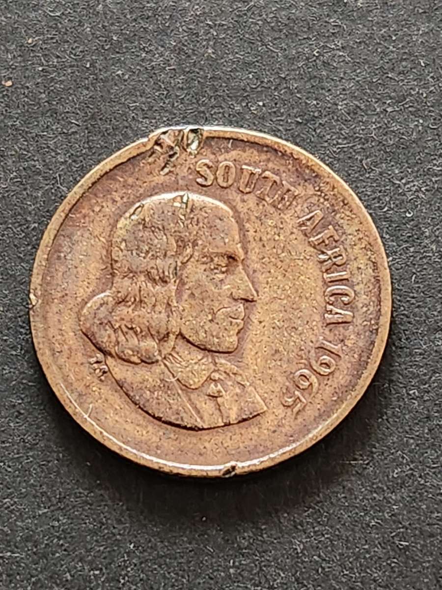 One Cent - SA One Cent 1965 English (edge knock) - as per photograph ...
