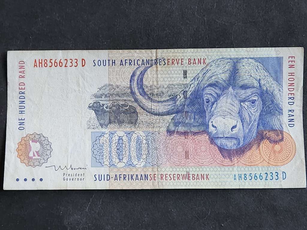 TT Mboweni - TT Mboweni 100 Rand Note 1st issue 1999 VF+ - as per ...