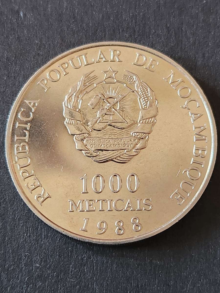 Africa - Mozambique 1000 Meticais (Pope John Paul II) 1988 Nickel UNC ...