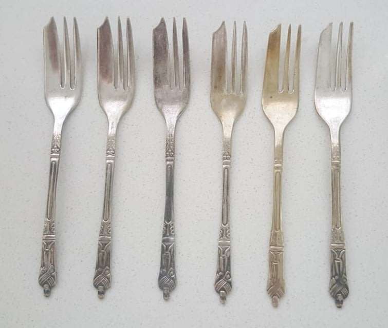 Cutlery - 6 VINTAGE APOSTLE CAKE FORKS - EPNS SHEFFIELD ENGLAND was ...