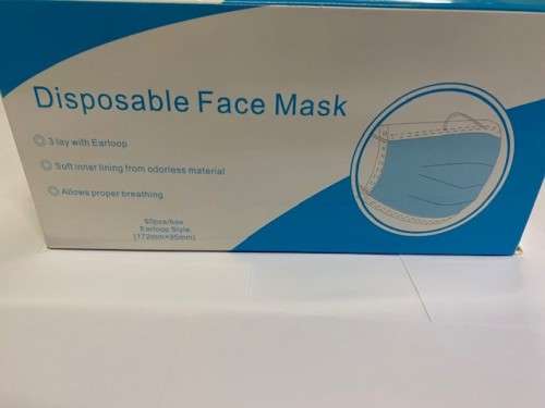 Other Protective Gear - 3 Ply waterproof disposable face masks with ear ...