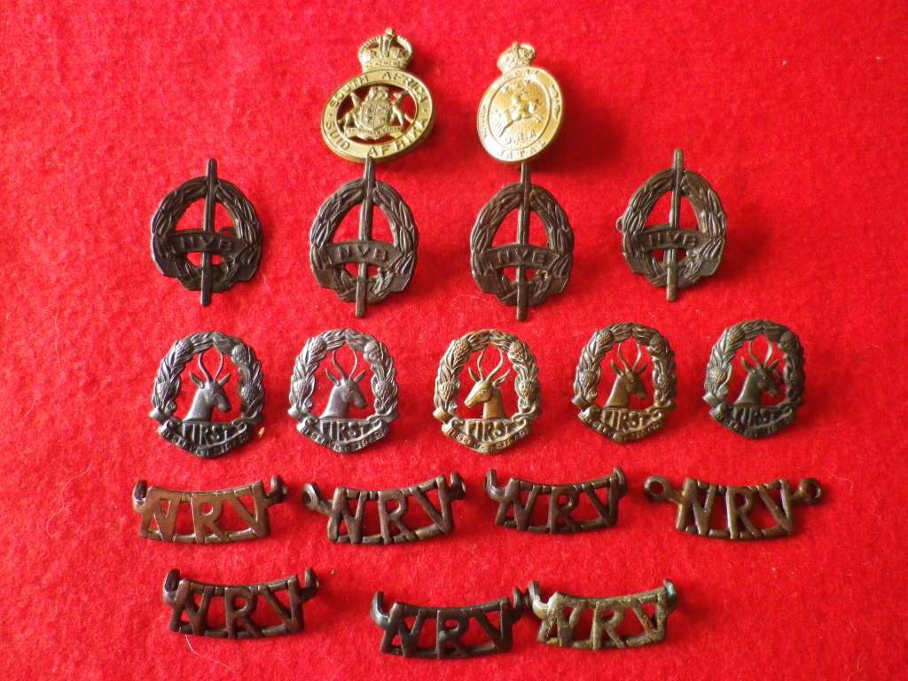 South African Army - SAUF / SADF - NVB, FRB + NRV LOT OF BADGES - SEE ...
