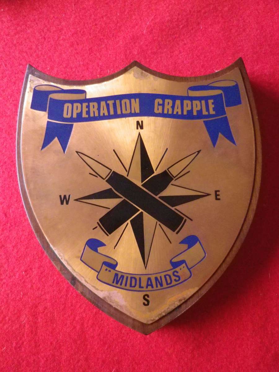 Plaques - RHODESIAN WAR - OPERATION GRAPPLE PLAQUE - MADE HT ...