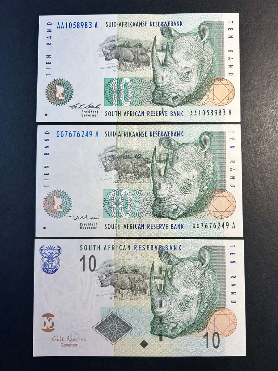 Numismatic collectables - Collection of R10 notes was listed for 0 on ...