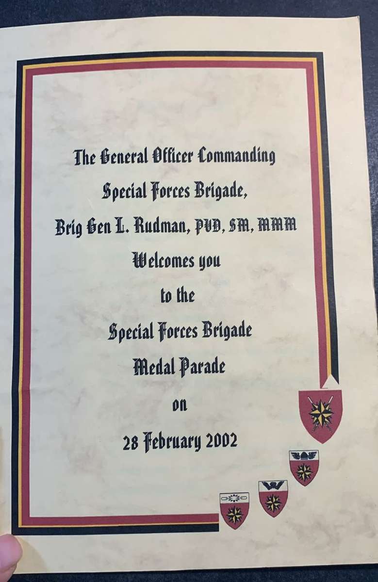 South African Army - SADF - Special Forces (Recce) Medal Parade ...