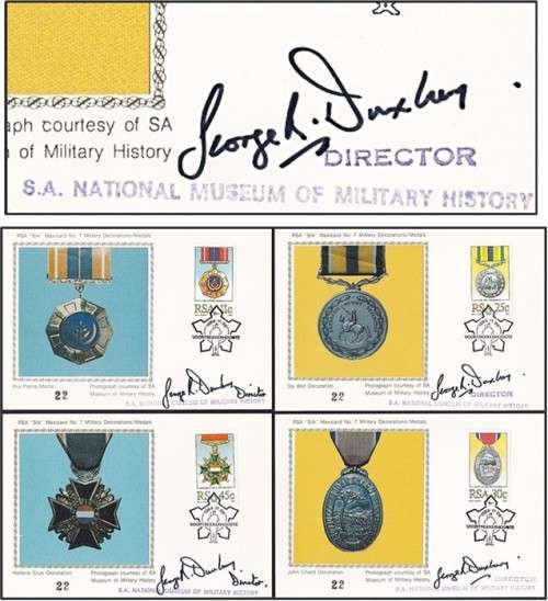 Republic of South Africa - 1984 Set of 4 Medals SILKS Signed by ...