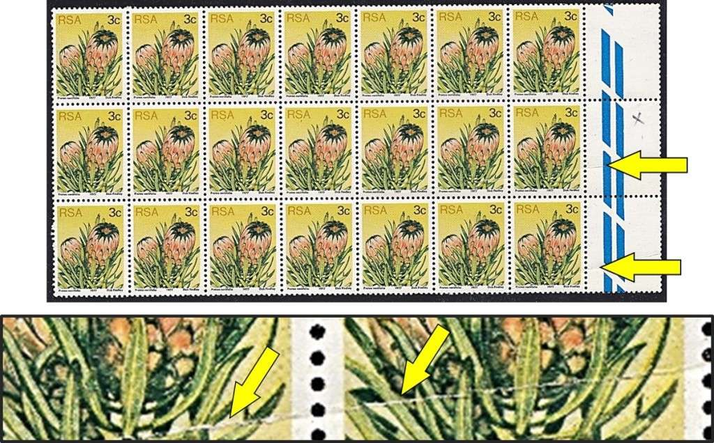 Republic of South Africa - 1977 RSA 3c Protea UMM(**) Block with Paper ...
