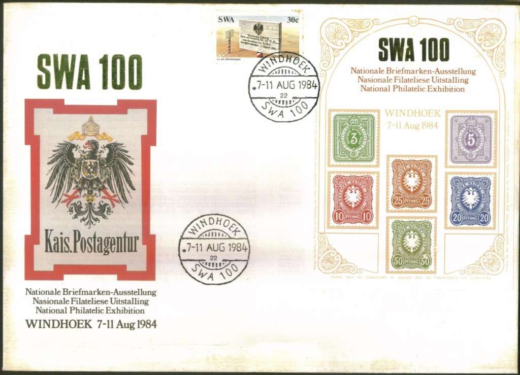 Namibia - FDC SWA 1984 The 100th Anniversary of Colonization of Southwest Africa by Germany for ...