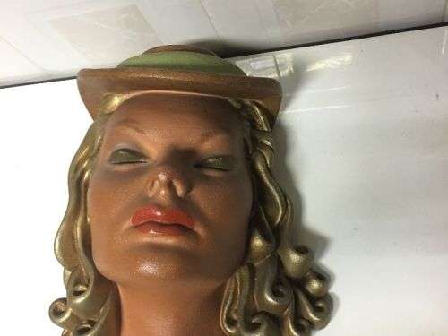 Porcelain & Ceramic - ART DECO JON DOUGLAS ENGLAND WALL MASK OF ACTRESS ...