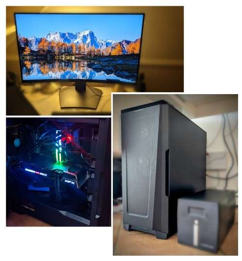 PC Desktops & All-in-Ones - Gaming Desktop PC Bundle 32 inch Monitor RX ...