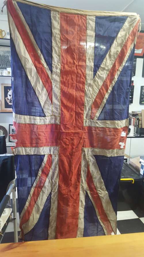 Other Militaria - RHODESIA; OLD BRITISH UNION JACK FLAG. DAMAGED was ...