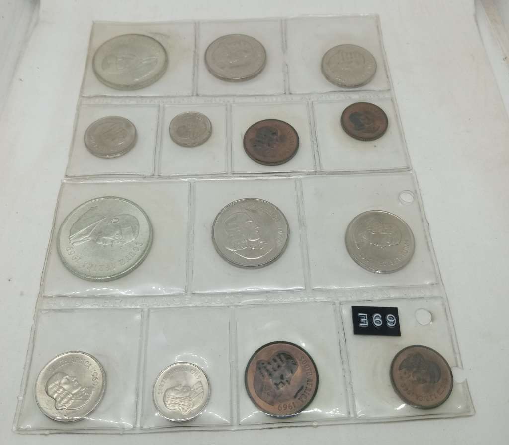 Uncirculated Coins - 1969 English and Afrikaans South African ...