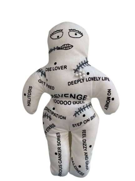 Desktop & Novelty - Voodoo Doll Revenge Spell with 7 pcs Pins-White for ...
