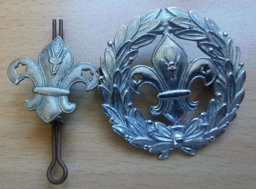 Other Antiques & Collectables - 2 old SA springbok boy scout cap badges ...