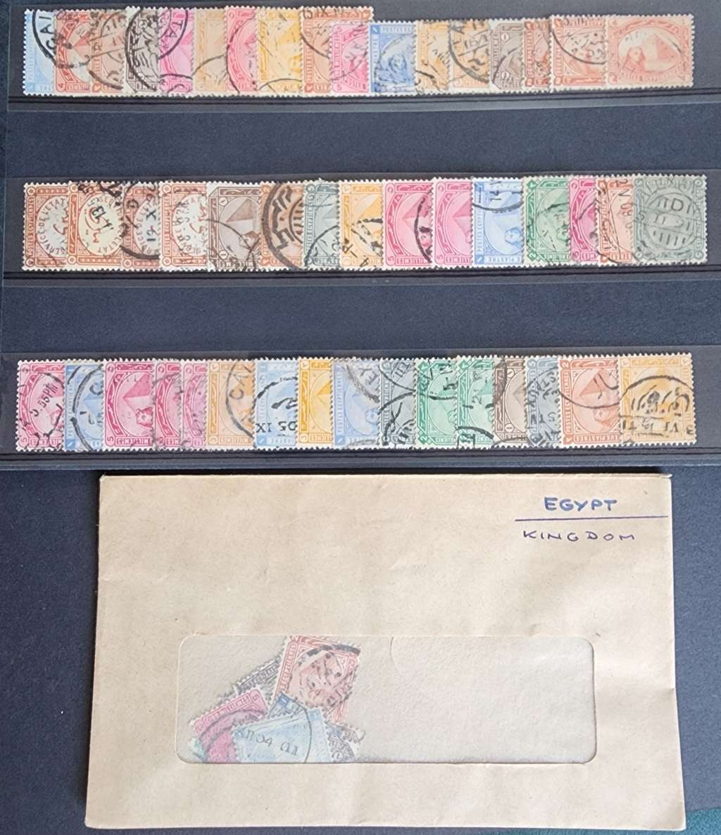 Egypt - Egypt stamps on stock card with extra envelope was sold for R32 ...