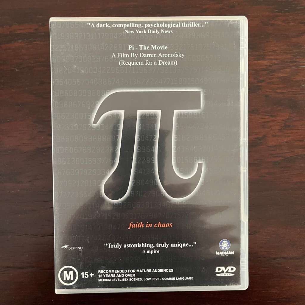 Movies - Pi - The Movie DVD Australian Press Darren Aronofsky Cult ...