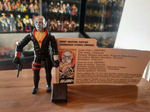 Comic Book - GI Joe 1983 Complete DESTRO With File Card Vintage Figures ...