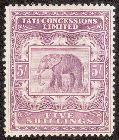 Colonial Britain - BECHUANALAND TATI CONCESSION 1896 REVENUE 5s REDDISH ...