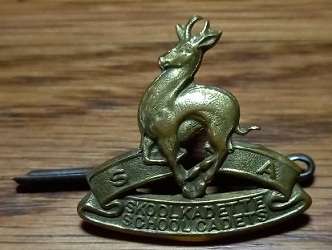 Other Badges & Insignia - SA Schools Cadets Officers Gilt Collar Badge ...