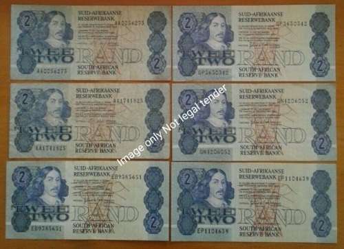 GPC de Kock - Lot of x6 R2 notes as per images was listed for R130.00 ...