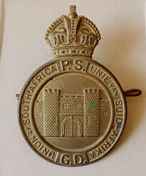 Emergency Services - Vintage union of S.A prison service badge with ...