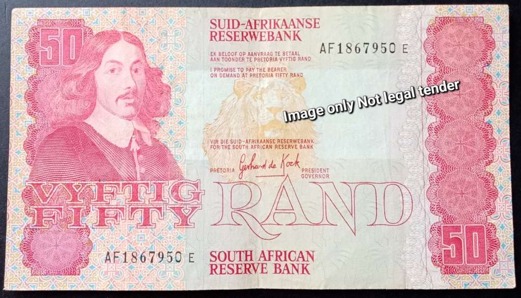 GPC de Kock - 1984 GPC de Kock R50 note (AF prefix) was listed for R125 ...