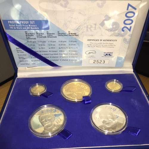 Gold Protea Series - Protea Proof Set - Nobel Peace Prize Winners FW de ...