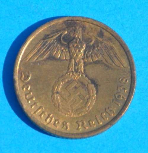 Europe - DEUTSCHES REICH 10 REICHSPFENNIG 1938 A Rare German Cu/Alu ...